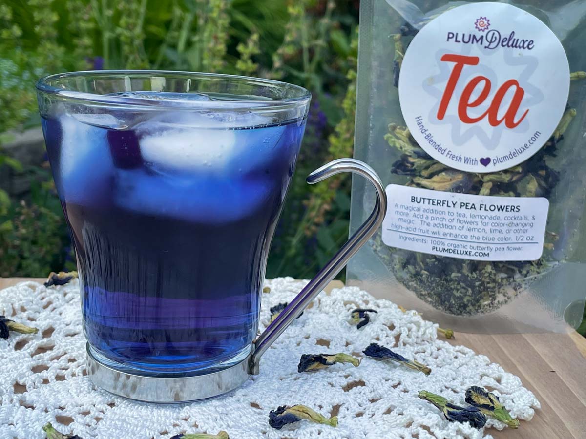 Blue Iced Tea: Butterfly Pea Flower Latte – Plum Deluxe Tea