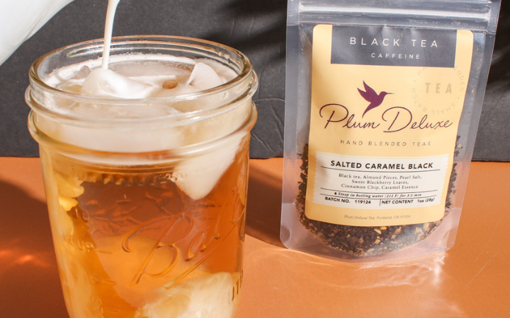 Shaken Salted Caramel Iced Tea Latte – Plum Deluxe Tea