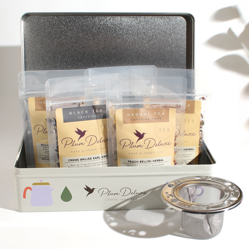 Tea Gift Tin (Choose from 3 Designs) – Plum Deluxe Tea