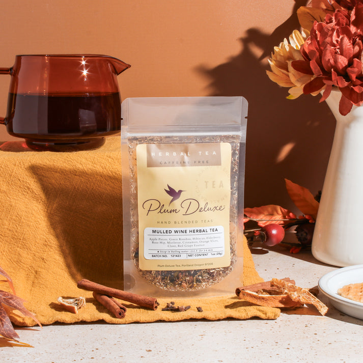 Mulled Wine Herbal Tea (Grape / Orange / Cinnamon) – Plum Deluxe Tea