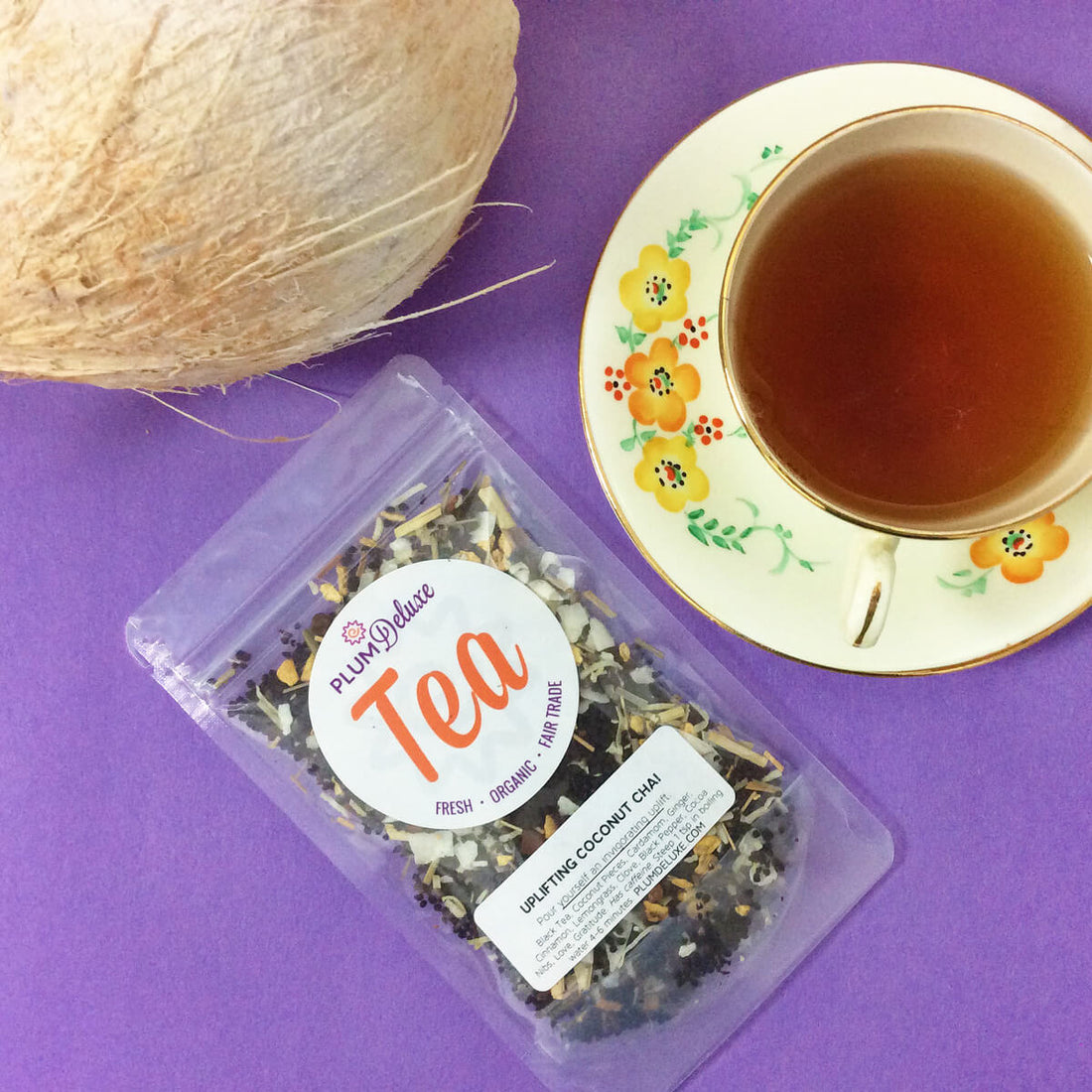 Coconut Chai Tea | Coconut Chai Black Tea | Plum Deluxe – Plum Deluxe Tea